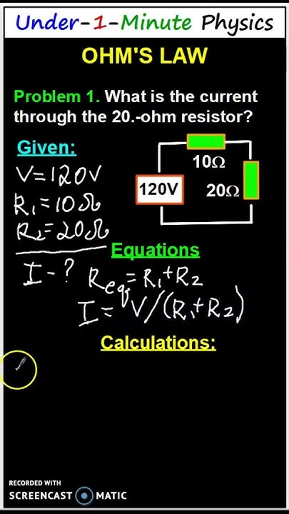 How To Solve Problems on OHM’S LAW, Electric Current #1 Fast & Easy ...
