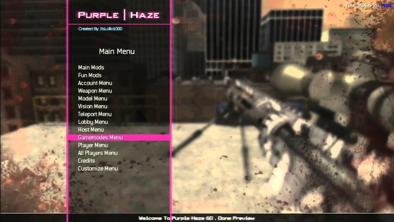 [MW3] Purple|Haze Mod Menu By itsLollo1000 - YouTube