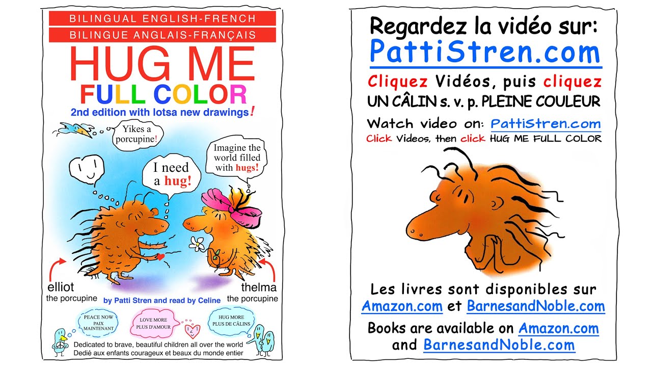 HUG ME FULL COLOR BILINGUAL ENGLISH-FRENCH book - UN CÂLIN PLEINE ...