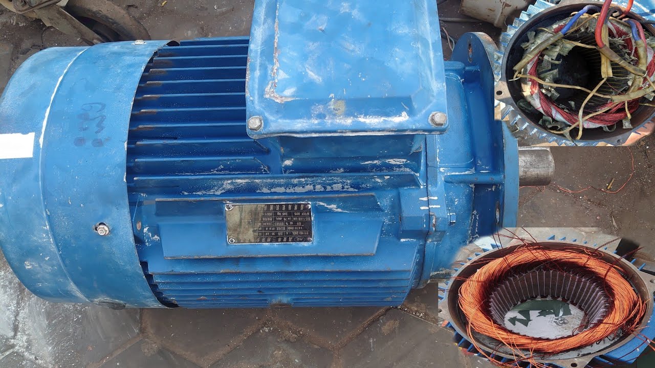 Repair Stone crushing motor 30KW 1450RPM 380V - YouTube