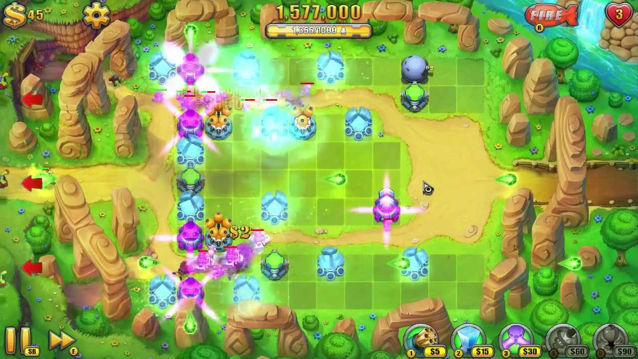 Fieldrunners 2: Clonehenge-Heroic - Easy Victory With No Items - YouTube