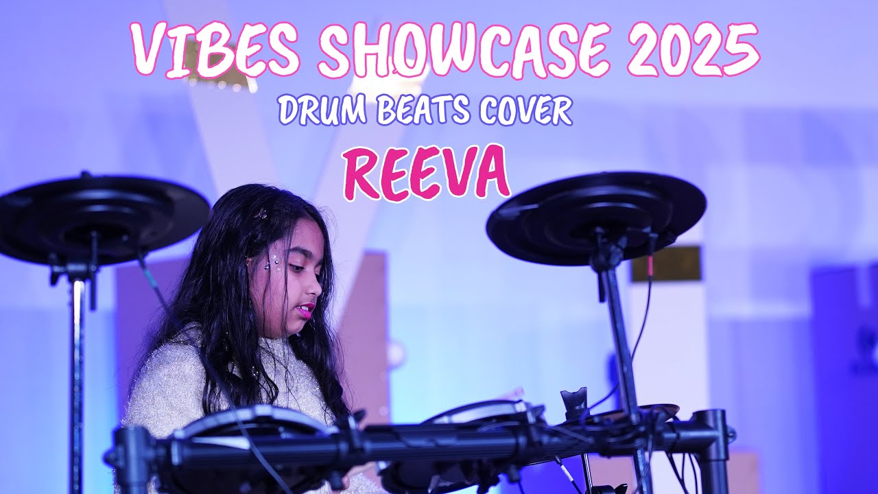 Reeva’s Power-Packed Drum Performance | Vibes Showcase 2025 - YouTube
