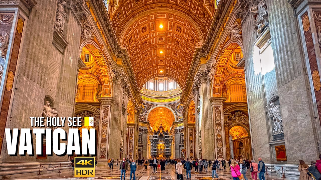 Vatican City🇻🇦Walking Tour in St. Peter’s Basilica and St Peter’s ...