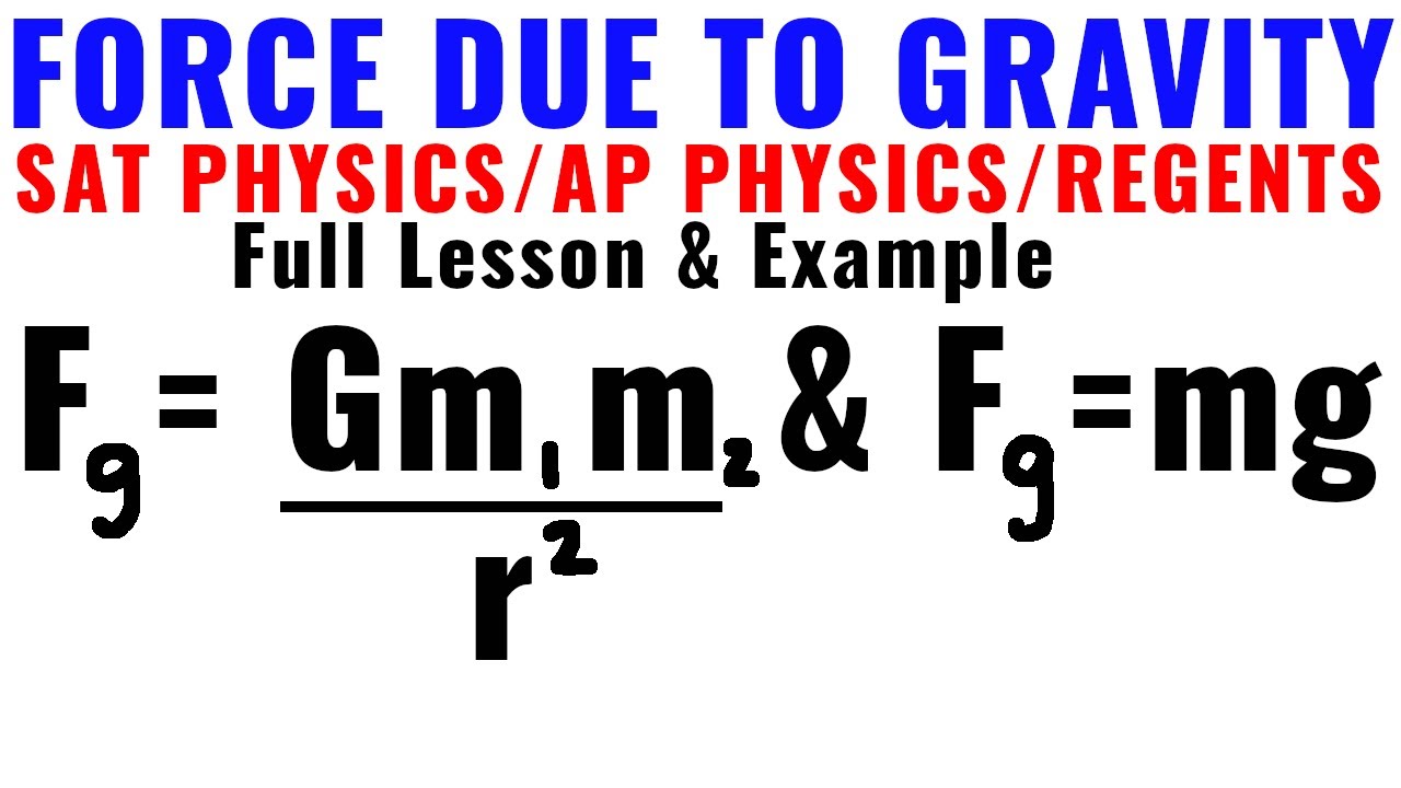 Force Due To Gravity Video Lesson & Example (SAT Physics/AP Physics 1 ...
