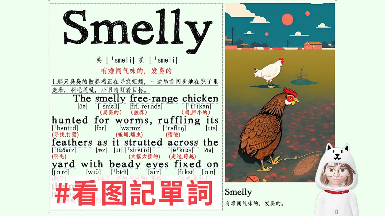 smelly 怎么读 smelly 翻译（看图学英语/跟读/语境中记单词） - YouTube