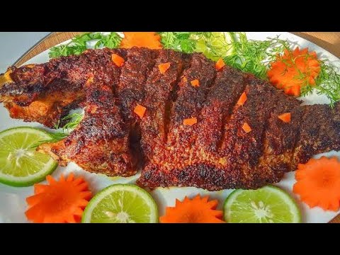 Tilapia Fish BBQ Recipe | Whole fish BBQ | Fish Barbecue Recipe Bangla | Easy BBQ Recipe | Fish ...