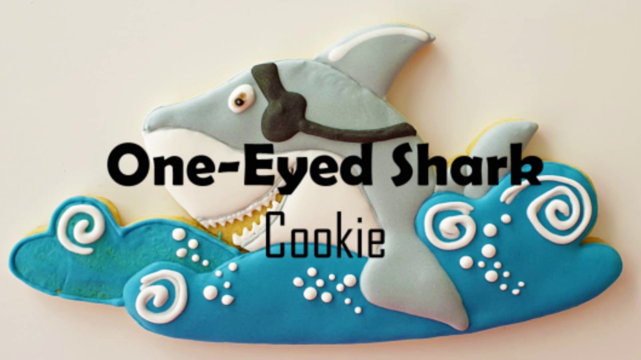 How to decorate a one-eyed shark cookie - KAI Cookie Artistry - YouTube
