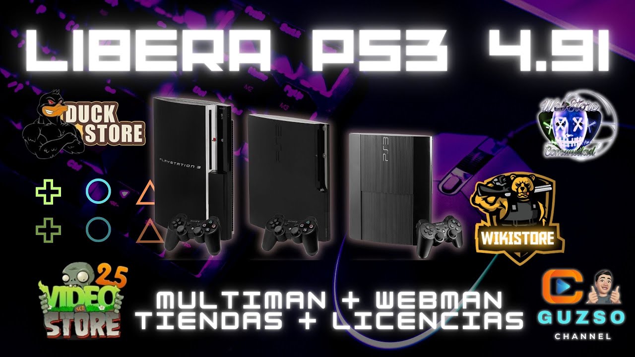 LIBERA TU PS3 4.91 HEN OFICIAL + MULTIMAN + WEBMAN + 4 TIENDAS ...
