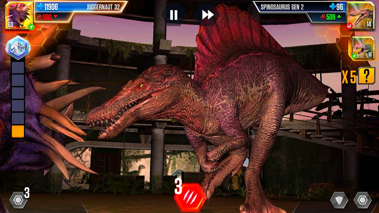 JUGGERNAUT 32 DEFEAT 30 OPPONENTS BOSS VS BOSS | JURASSIC WORLD THE ...