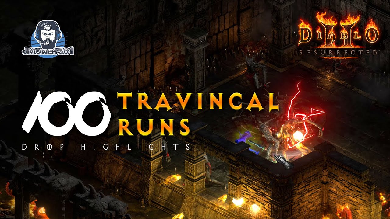 100 Travincal Runs Drop Highlights - Diablo 2 Resurrected - YouTube