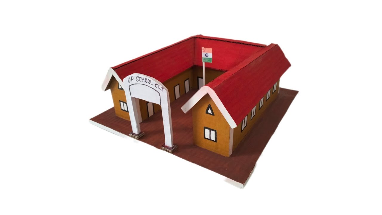 how to make a | cardboard | Mini School | painting | YouTube channel ...