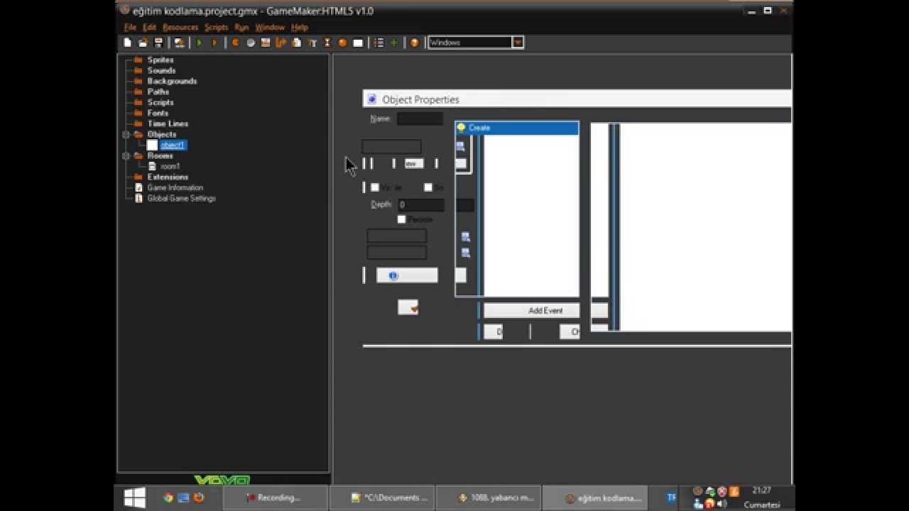 Gamemaker HTML5 Ders12 if else - YouTube