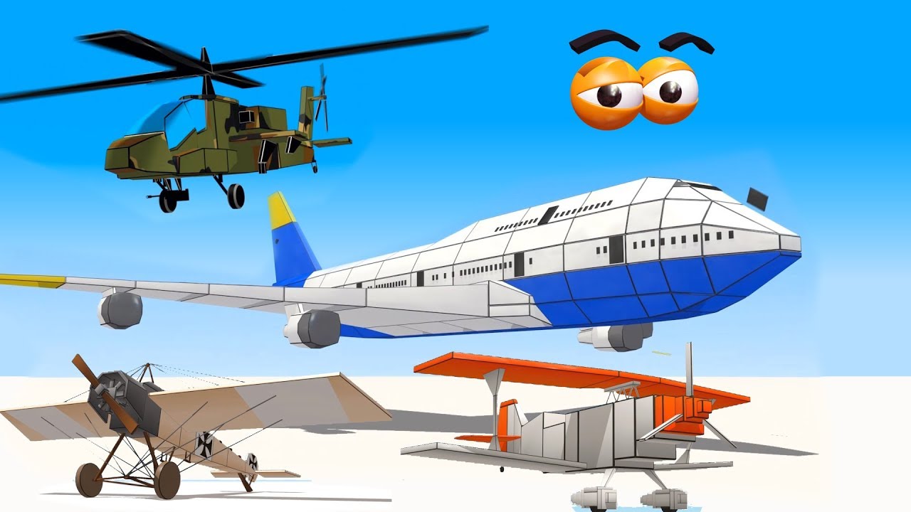 CUBE BUILDER for KIDS (HD) - Various Planes Compilation - AApV - YouTube