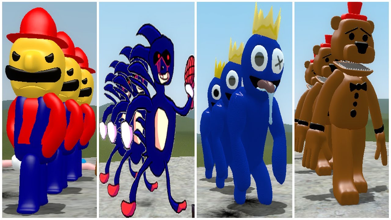 All New JUMPSCARE UPDATE 3D SANIC MEMES (3D MEMES) vs Rainbow Friends ...