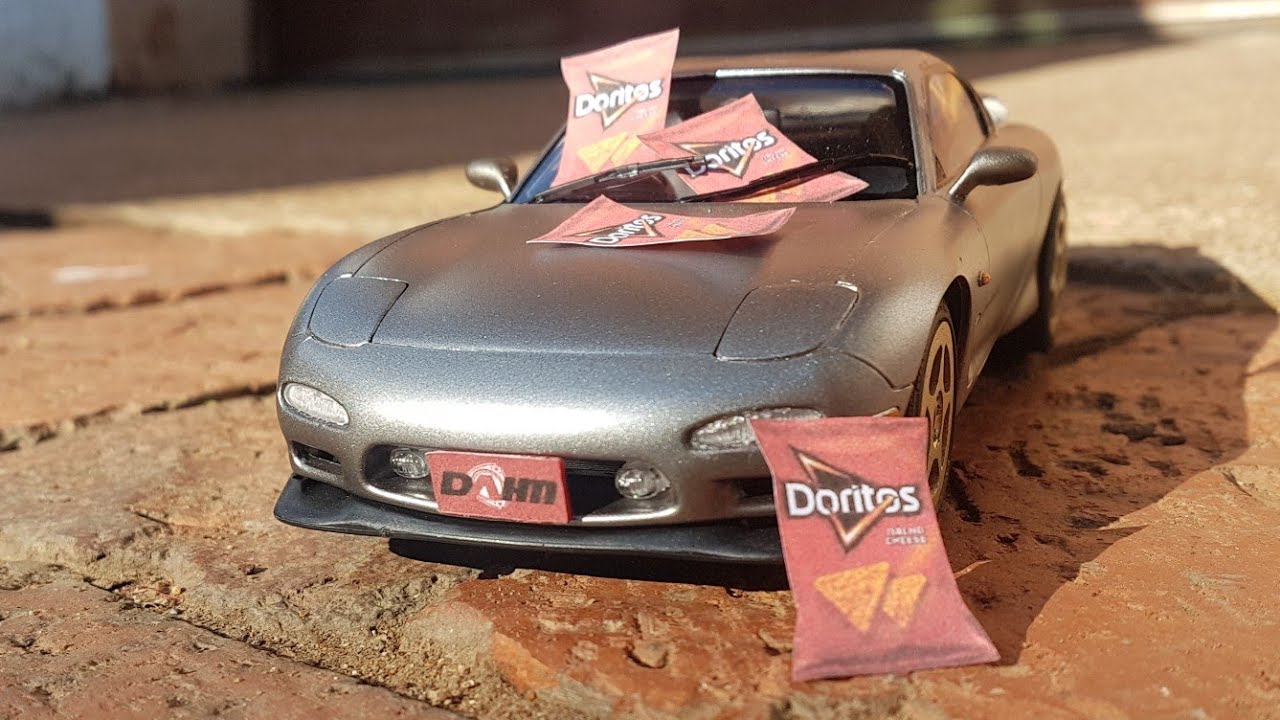 Rob Dahm's 4 Rotor RX7 complete 1/24 scale model (street car) - YouTube