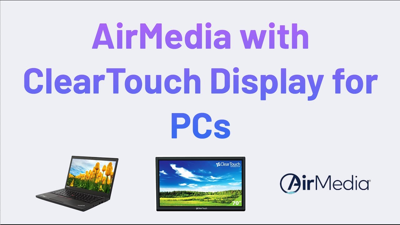Wirelessly Connect PC to ClearTouch using Creston AirMedia - YouTube