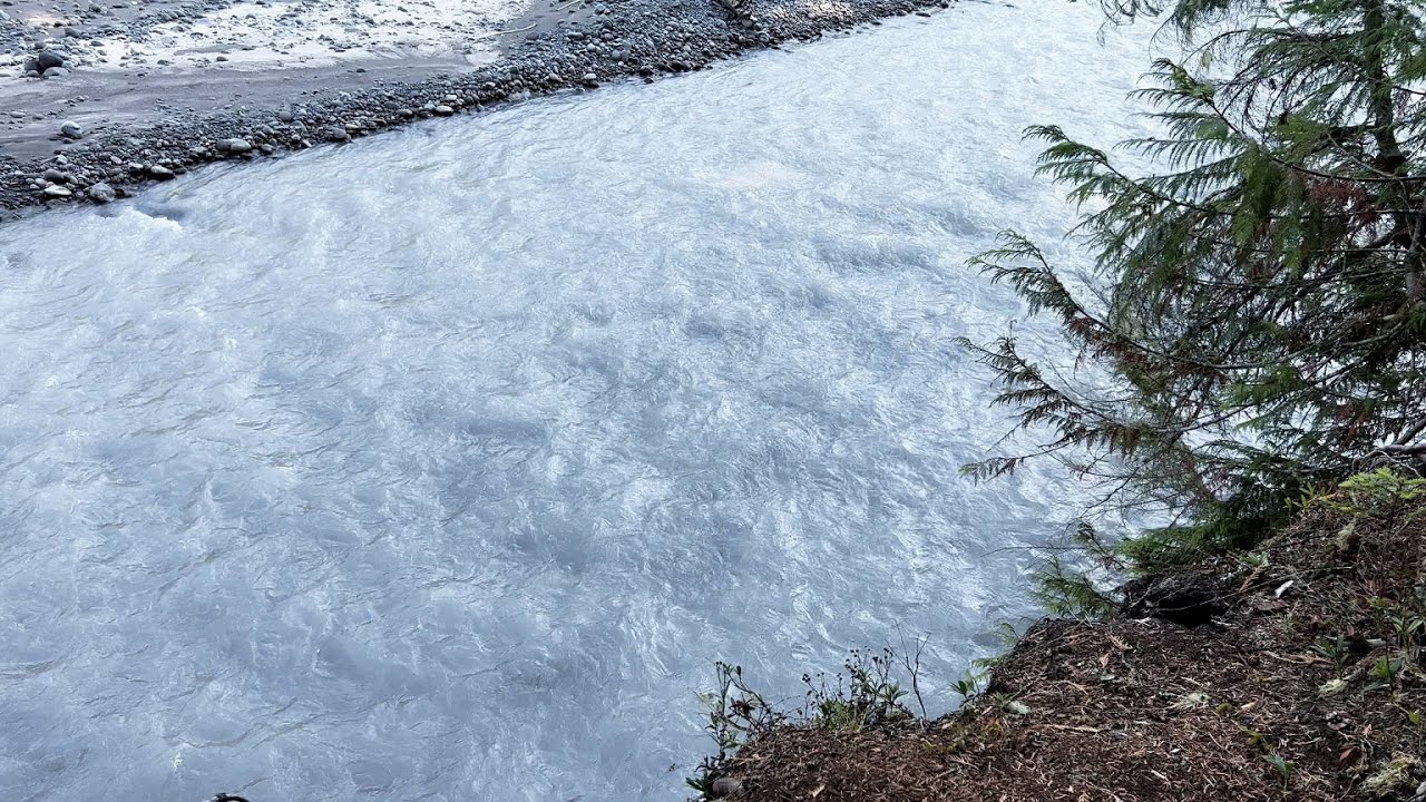 (4K UHD) SILENT SCENERY @ White River! | Skookum Flats North | Mt ...
