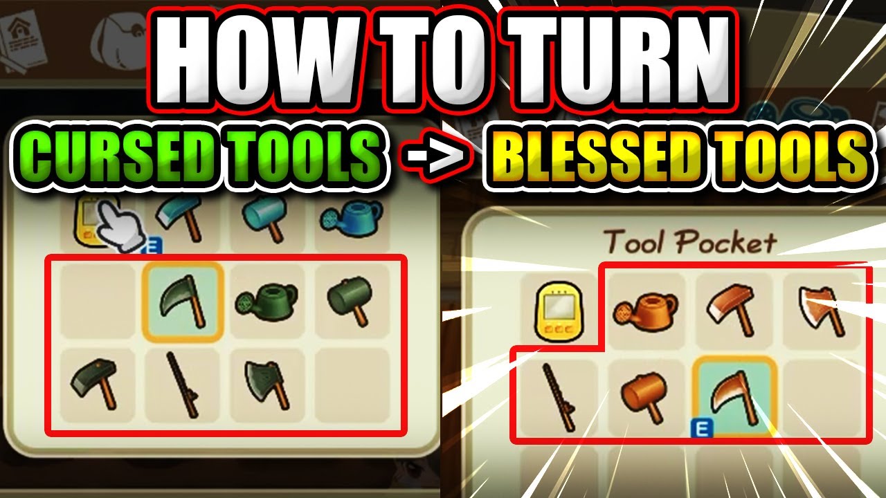 STEP BY STEP HOW TO TURN CURSED TOOLS TO BLESSED TOOLS STORY OF SEASONS ...