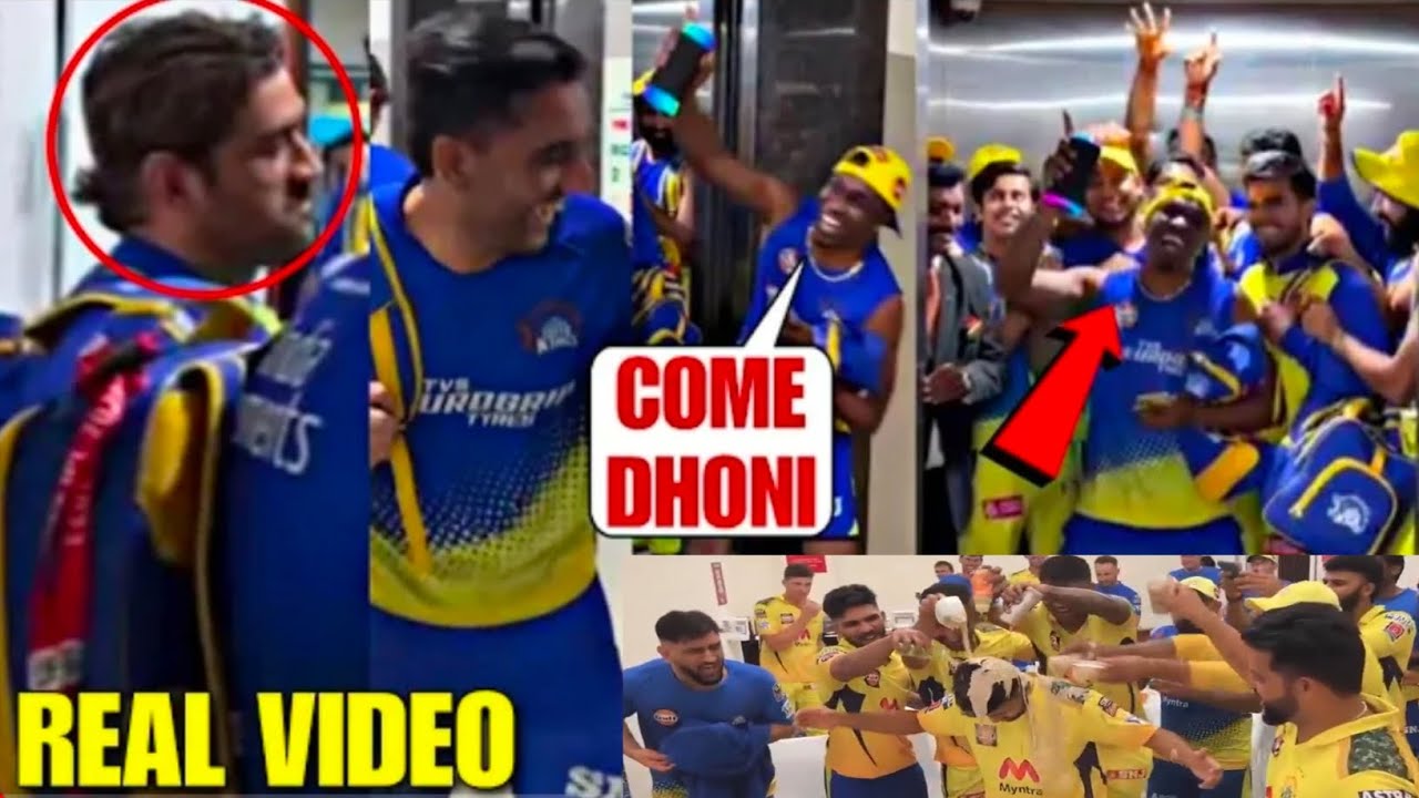 Dhoni Jadeja and all CSK Team Creazy Celebration After Qualifying for ...