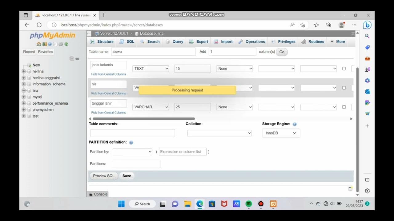 Tutorial membuat database mysql di XAMPP - YouTube