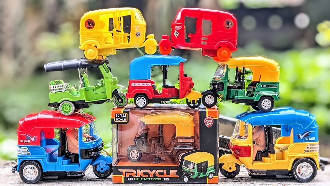 12 Minutes Of Finding Driving Assemble And Unboxing Toy Cng Auto ...