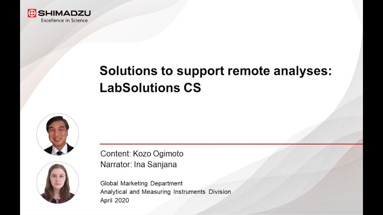 Solutions to support remote analyses: LabSolutions CS - YouTube