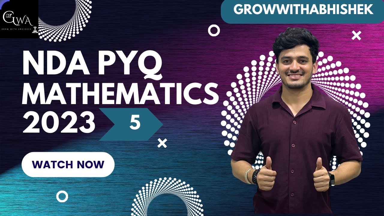 NDA PYQ 2023.#nda2023 #mathematicsanalysis - YouTube