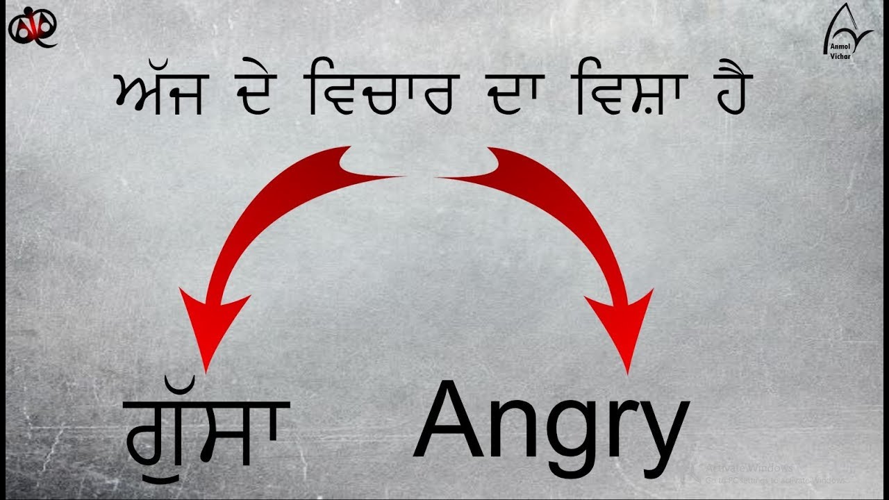 Motivational Quotes in Punjabi 'Subject Angry' Anmol Vichar - YouTube