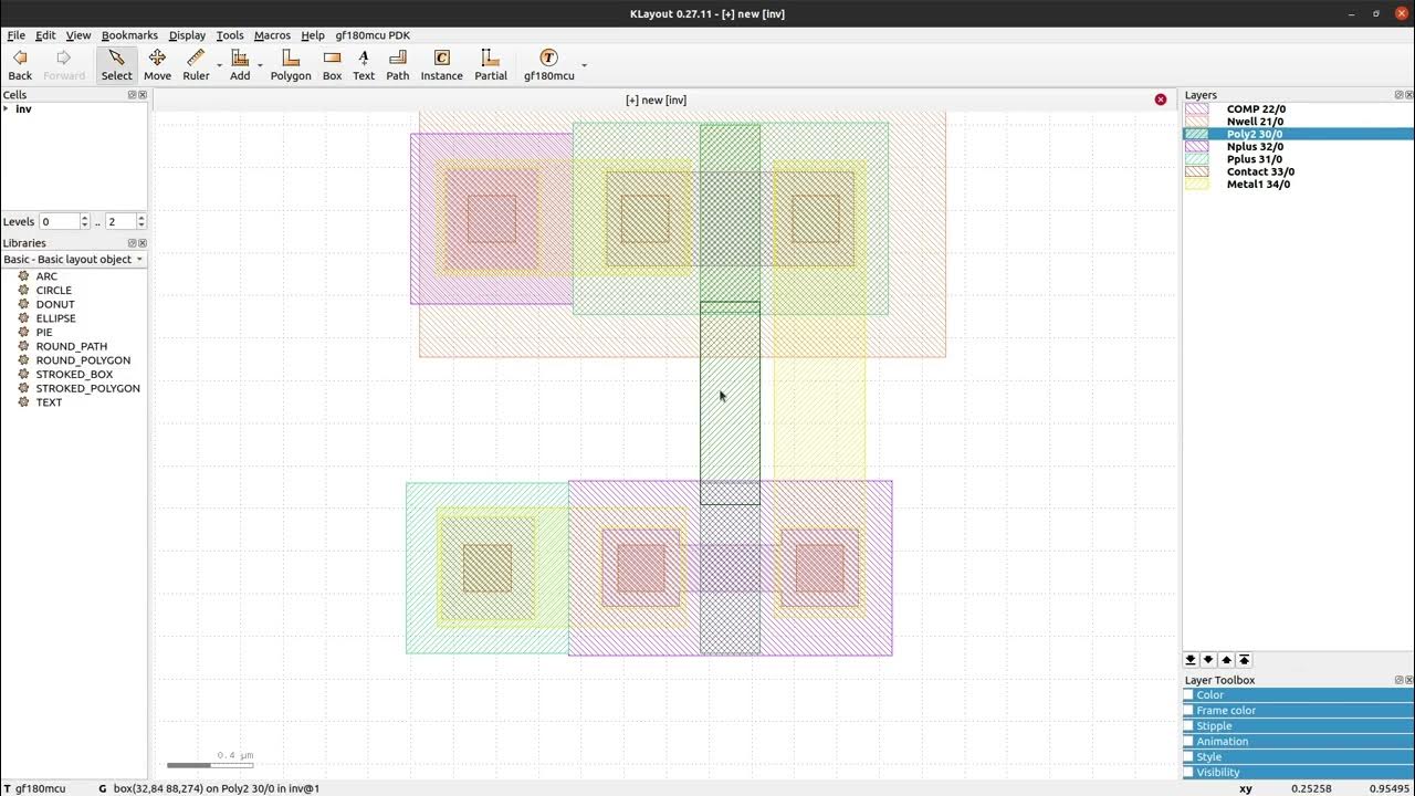 gf180mcu tutorial part8 klayout layout - YouTube