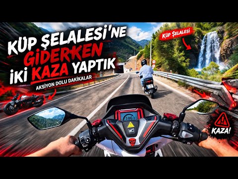 PCX İLE 2 KAZA ÜST ÜSTE ALADAĞ KÜP ŞELALESİ