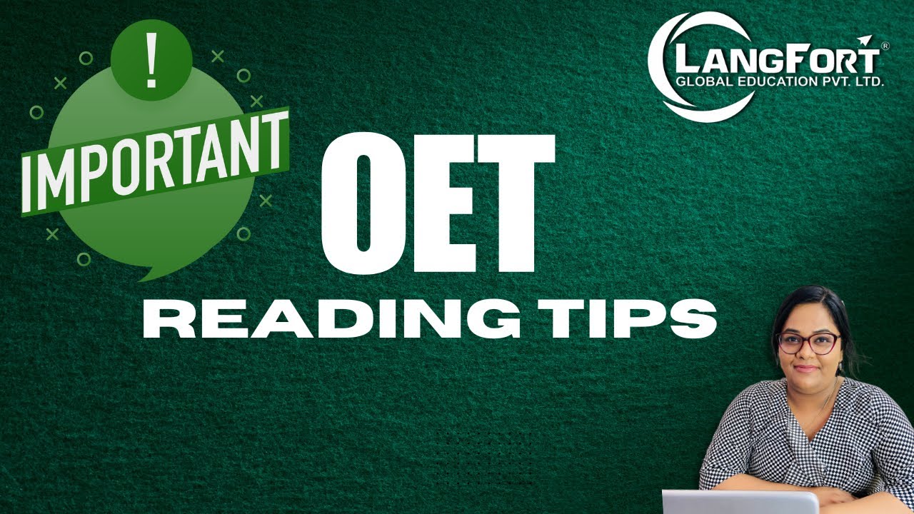 OET Reading Tips. Series #1 - YouTube
