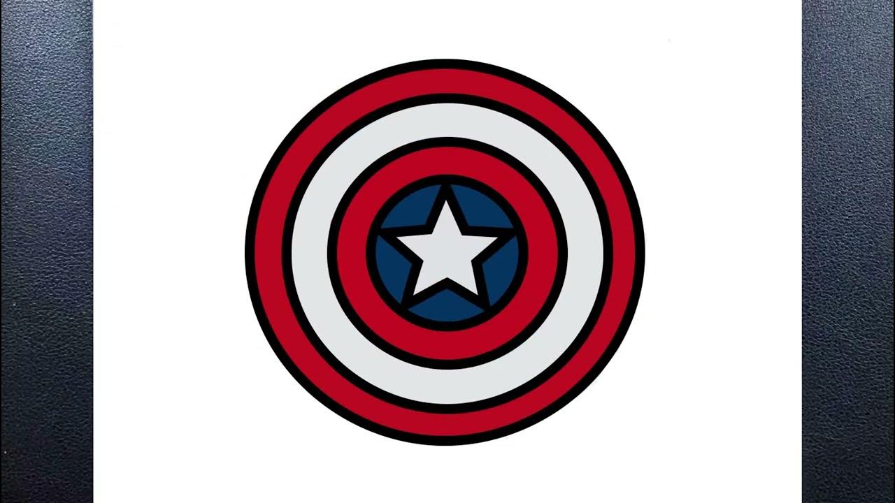 HOW to Draw CAPTAIN AMERICA | SHIELD | Step by step | Tutorial - YouTube