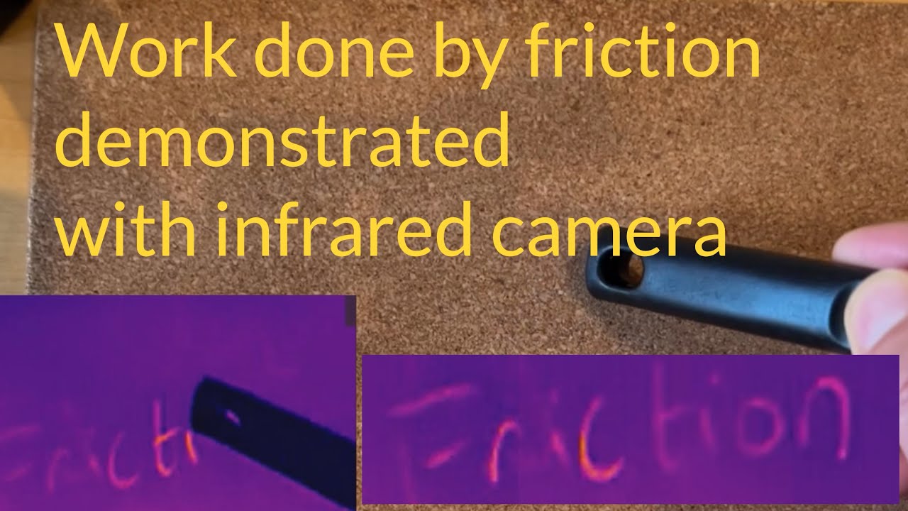 Work done by friction demonstrated with an infrared camera - YouTube