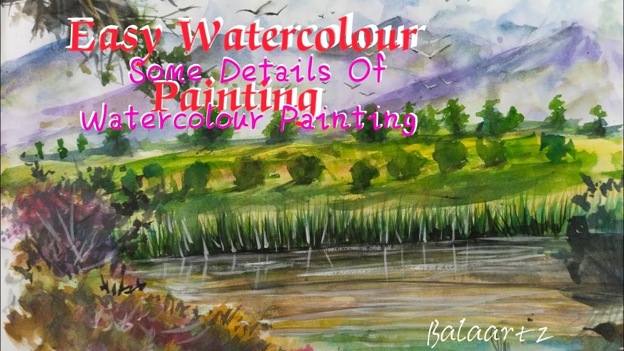Easy Drawing/ Hillscape/Scenery Painting/Easy Watercolour Painting ...