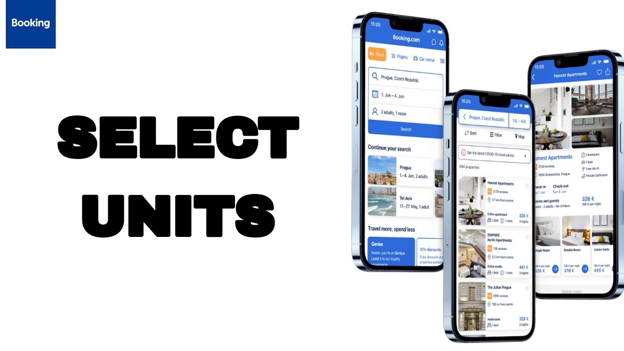 How To Select Units On Booking.com App - YouTube