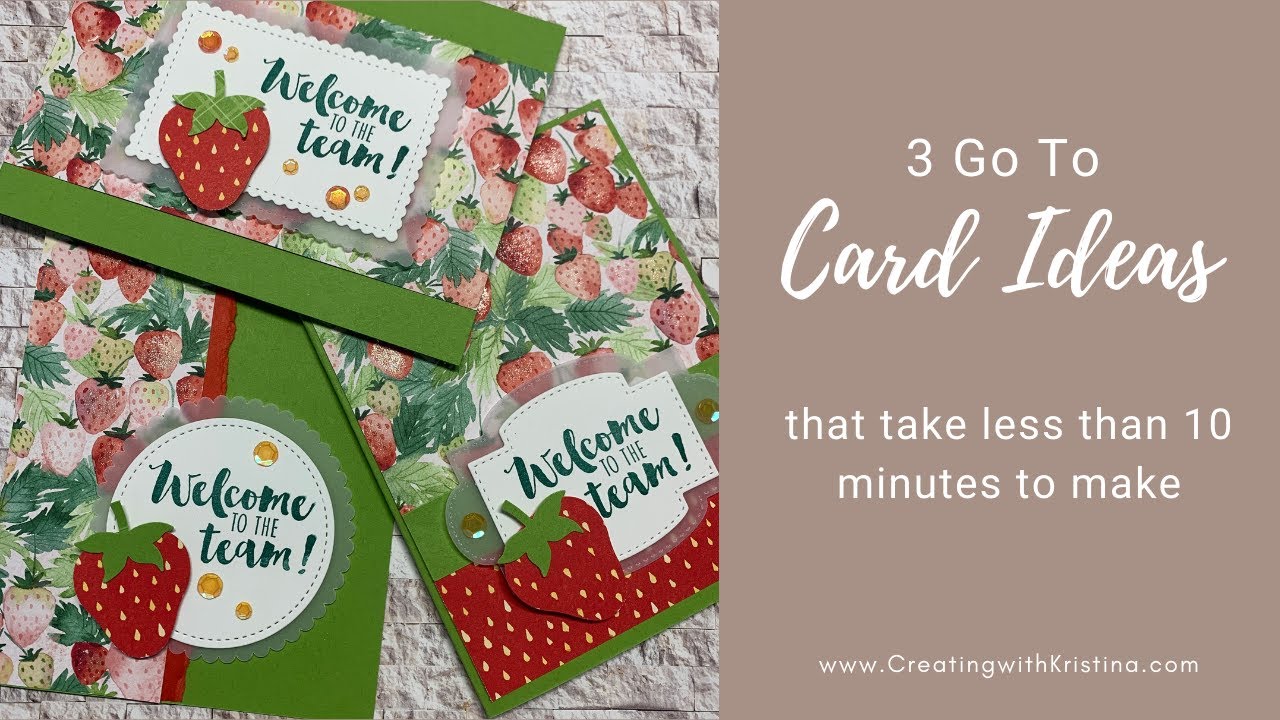 3 Go to Card Ideas to make in 10 minutes or less - YouTube