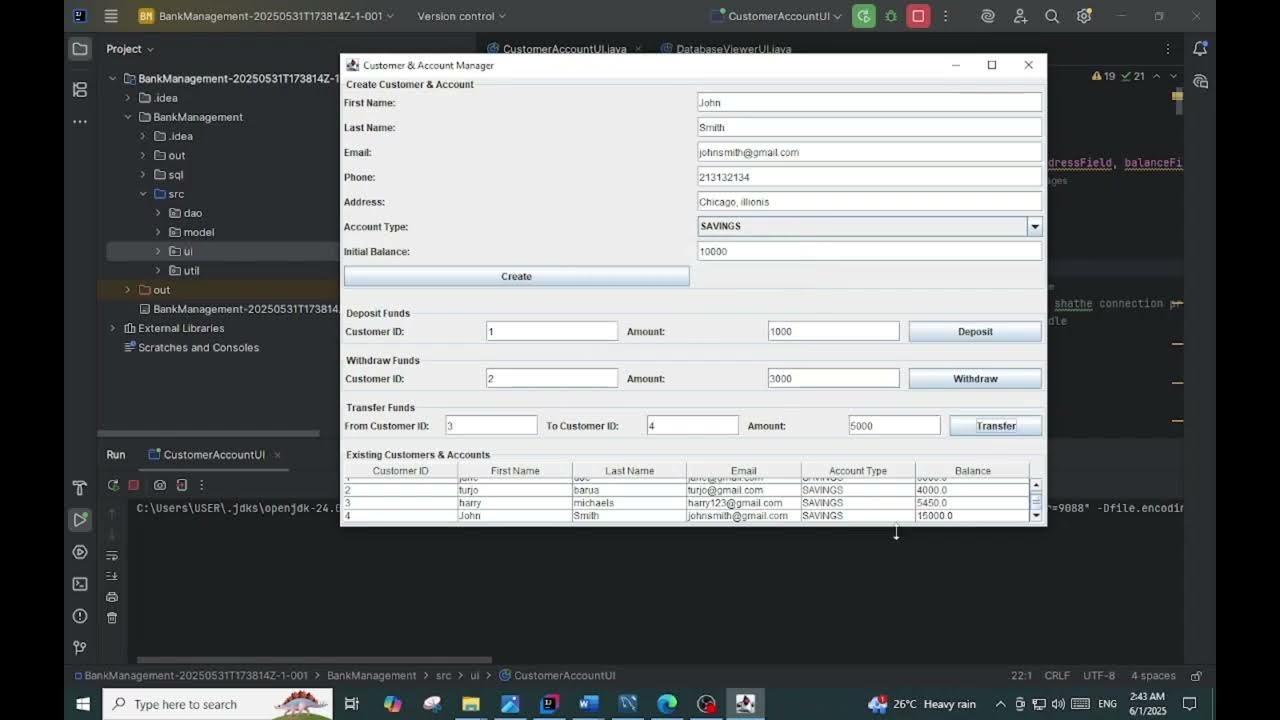 DBMS LAB PROJECT (BANK MANAGEMENT SYSTEM) FINAL - YouTube