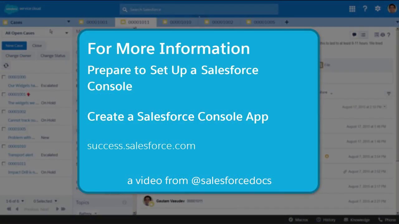 Salesforce Console Salesforce Classic Introducing - YouTube