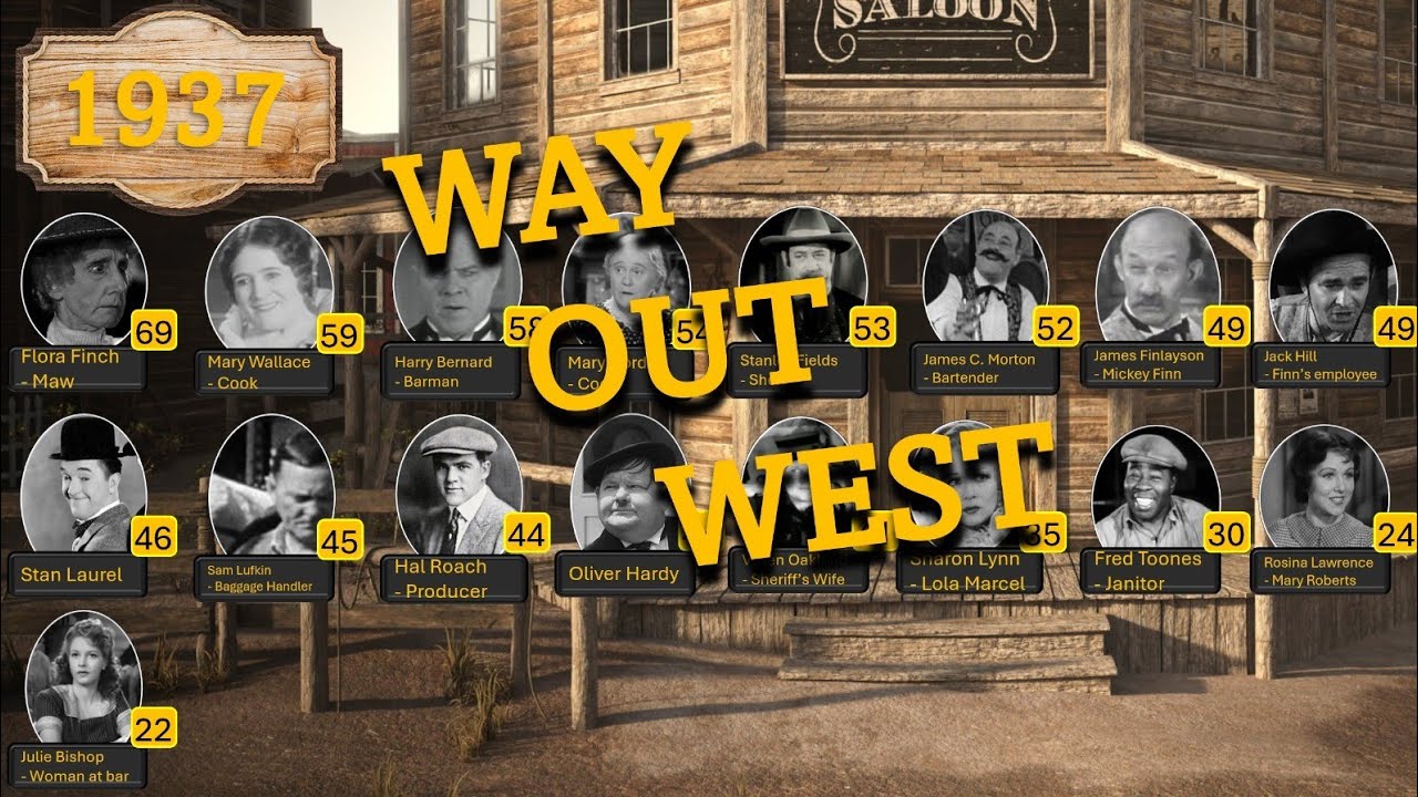 Way Out West (1937) Cast Through Time (1867-2001) - YouTube