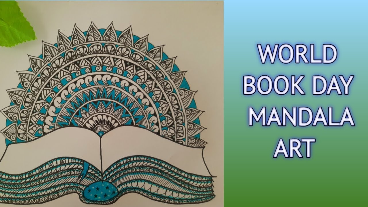 How to draw world book day mandala art | Easy mandala art for beginners ...