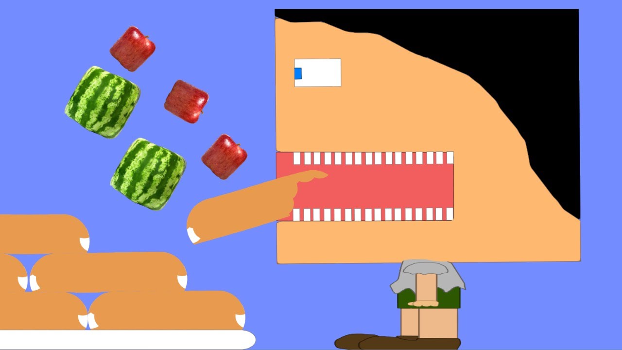 Algodoo | Square Food Only | 四角い食べ物のみ - YouTube