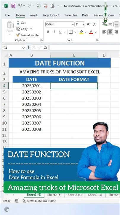 Date Function | 🤔 How to Date Function in Excel ? #excel #excelhacks #exceltips #datefunction ...
