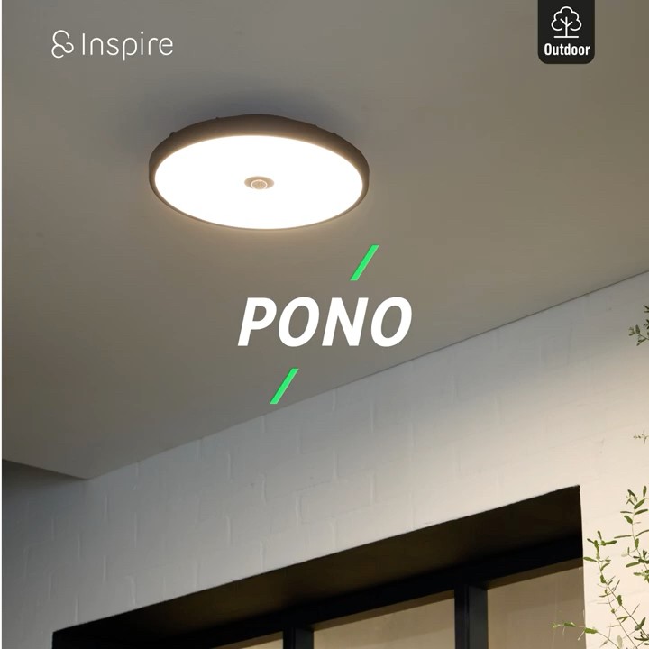 CEILING LED 2100 LM 4000 K 30CM IP54 PIR BLACK INSPIRE PONO - YouTube