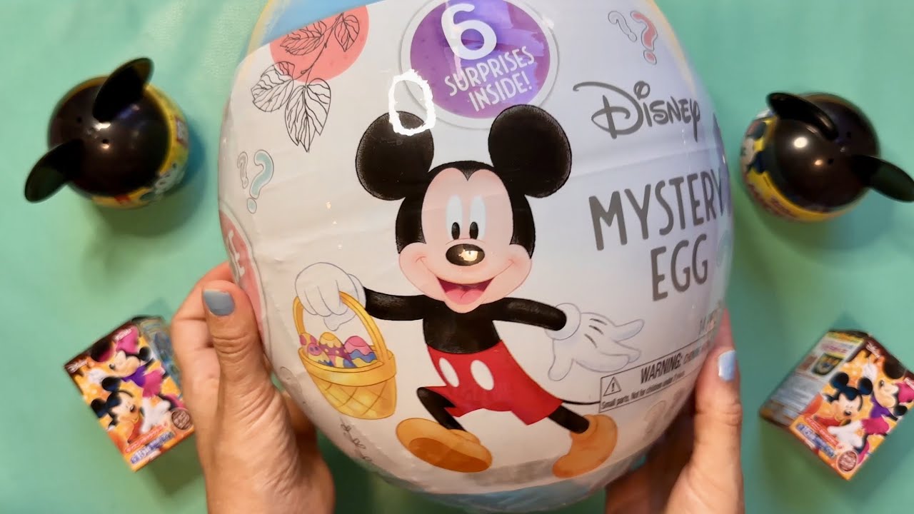Unboxing HUGE Mickey Mouse egg surprise NO Talking Video - YouTube