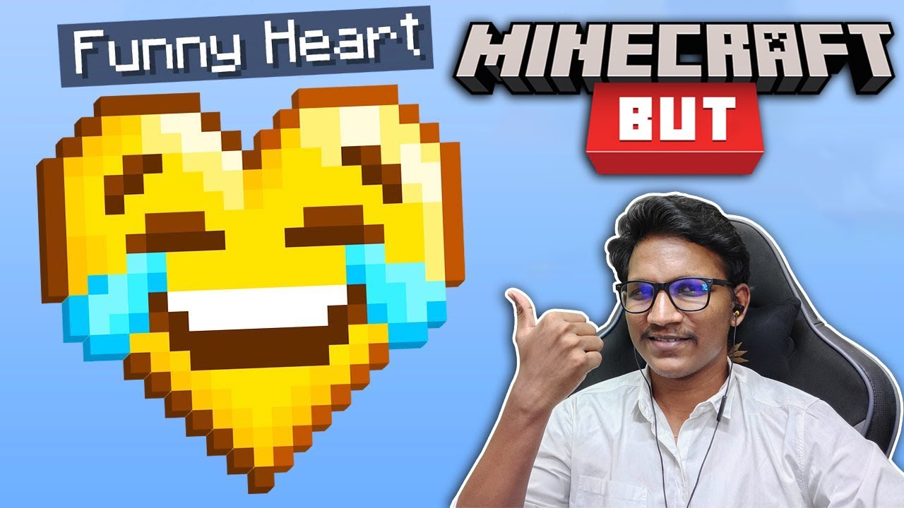 Minecraft But, There Are Funny Hearts | Raju Gaming - YouTube