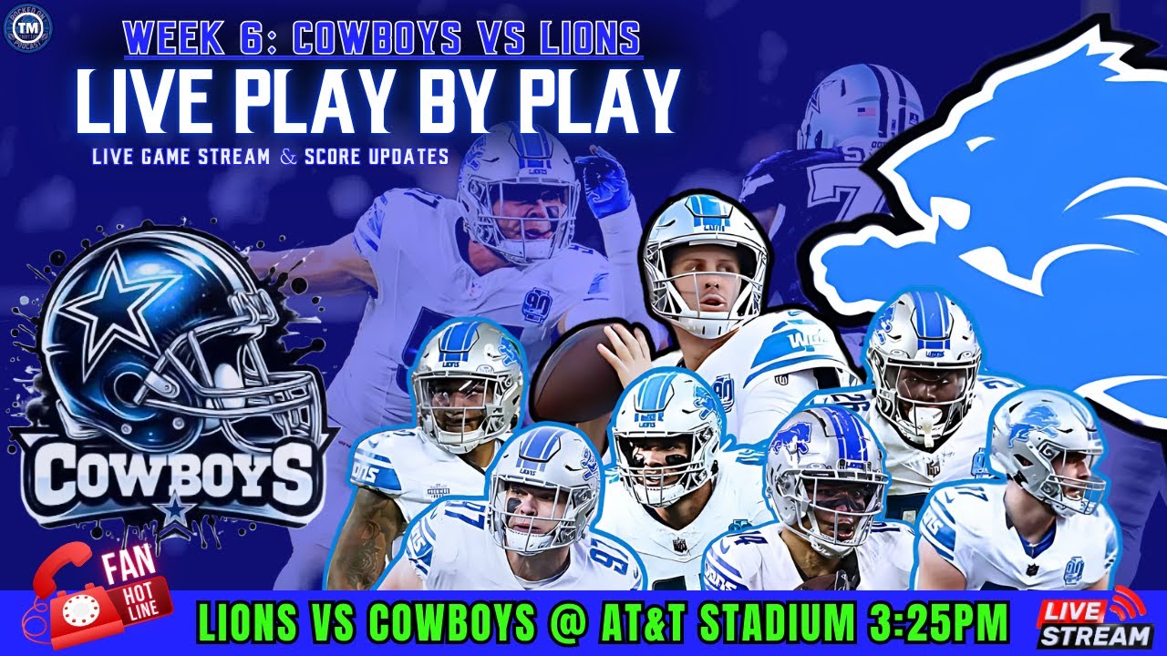 Detroit Lions Vs Dallas Cowboys NFL Week 6: Live Stream! - YouTube