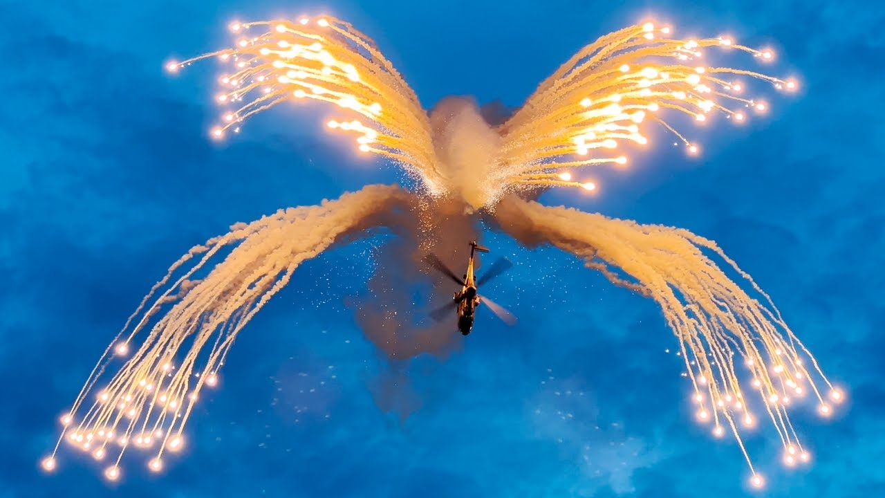 Super Puma Display mit Flares ☄️☄️☄️ am Rheinfall 🇨🇭 Ganze Präsentation ...