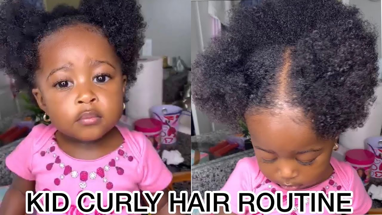 Kids Curly Hair Wash Day Routine For Easy Detangling - YouTube