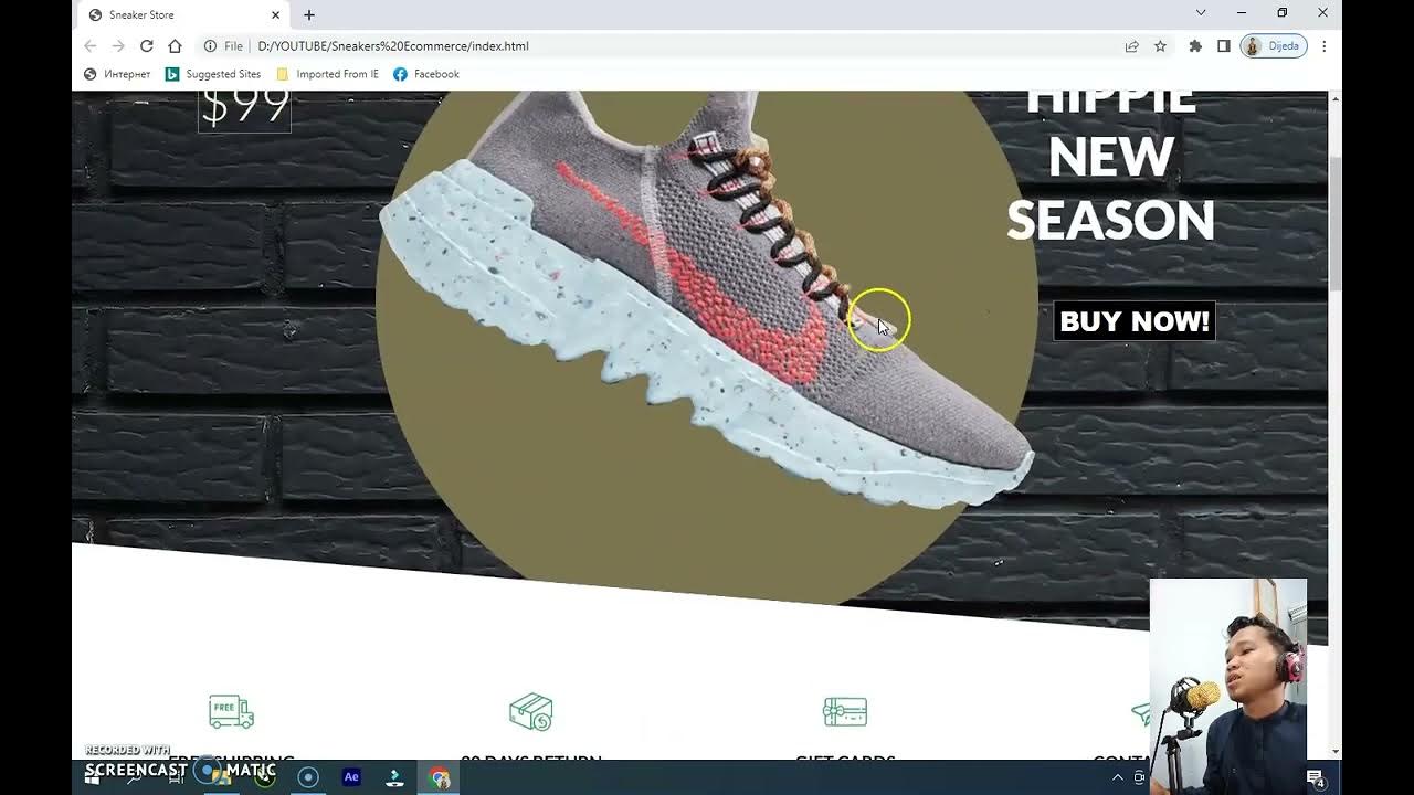 Membuat Website Ecommerce Penjualan Sneakers I Free Sourcecode - YouTube