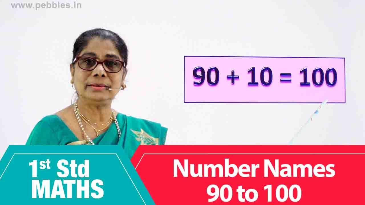 1st Std Maths | Number Names 90 to 100 | Mathematics Class -1 | Maths ...